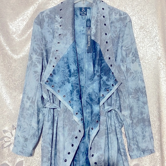 Samuel Dong | Sweaters | Samuel Dong Tie Dye Denim Cardigan | Poshmark